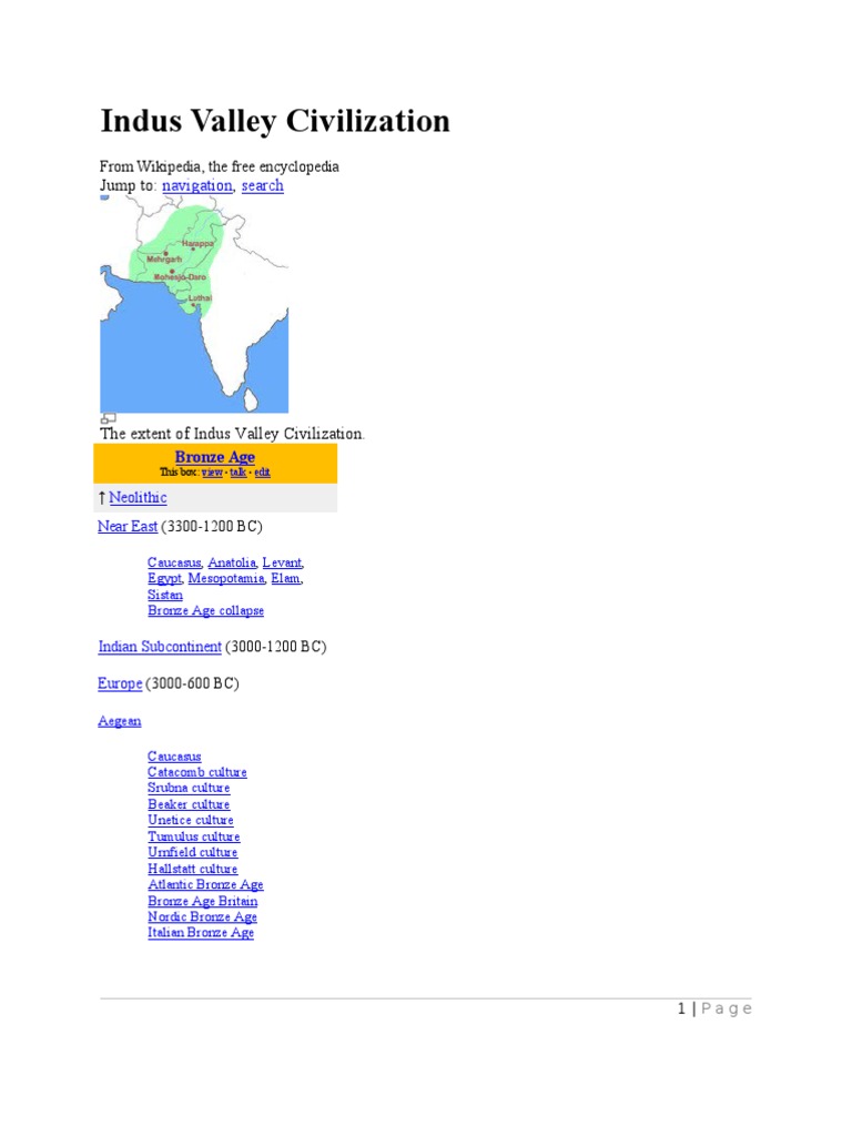 Indus Valley Civilization | PDF | Archaeology