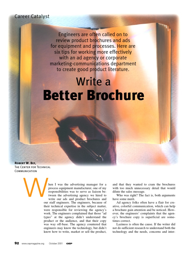 Write A Better Brochure | PDF | Sales | Specification (Technical Standard)