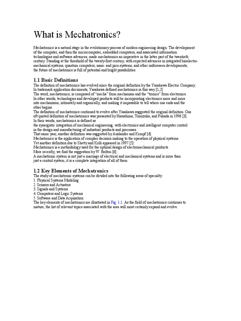 What Is Mechatronics | PDF | Mechatronics | Machines