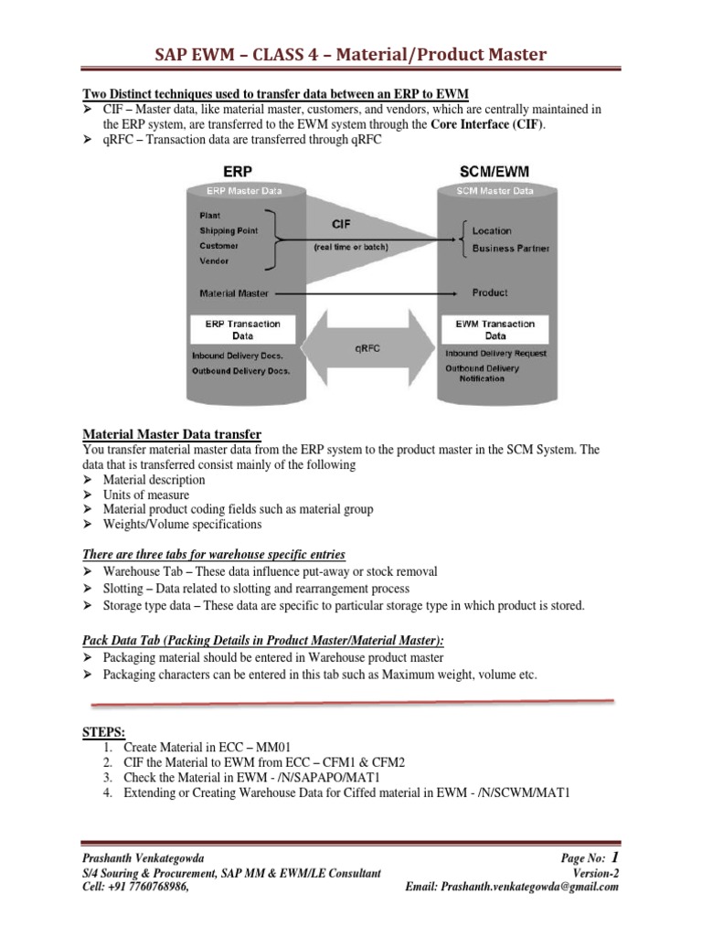 EWM CLASS 4 - Product Master | Download Free PDF | Enterprise Resource ...