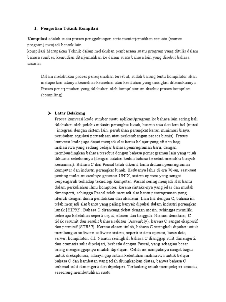 Pengertian Teknik Kompilasi (23119122) | PDF