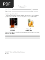 Lesson Plan About Types of Mixtures | PDF | Homogeneity And ...