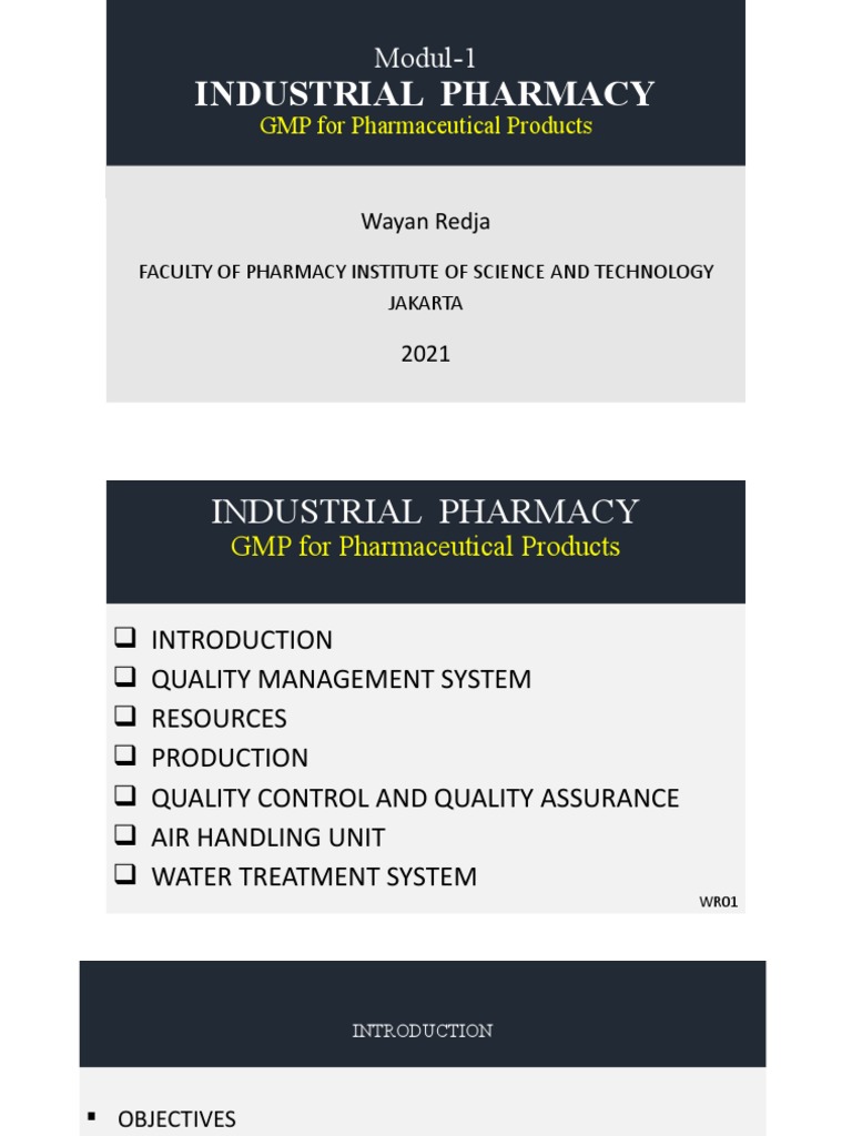 GMP in Industrial Pharmacy Overview | PDF | Pharmacy | Quality (Business)