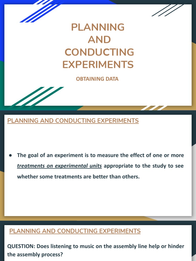 Planning and Conducting Experiments | PDF | Experiment | Design Of ...