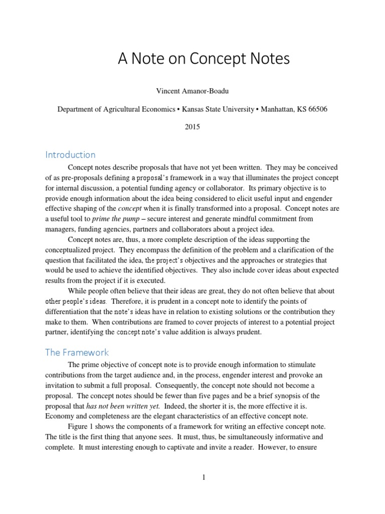 A Note On Concept Notes | PDF | Concept | Information