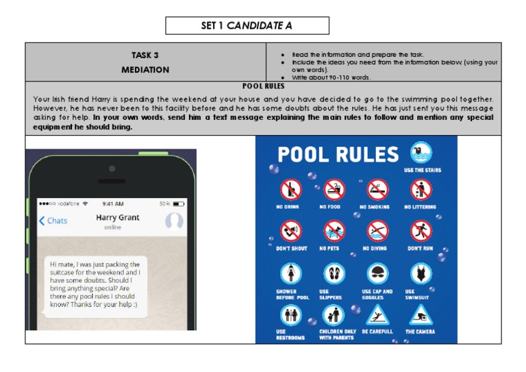 Pool Rules Explanation Task | PDF