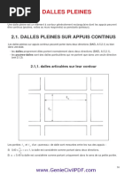 Calcul et Ferraillage des Dalles Pleines | PDF | Béton armé | Flexion ...
