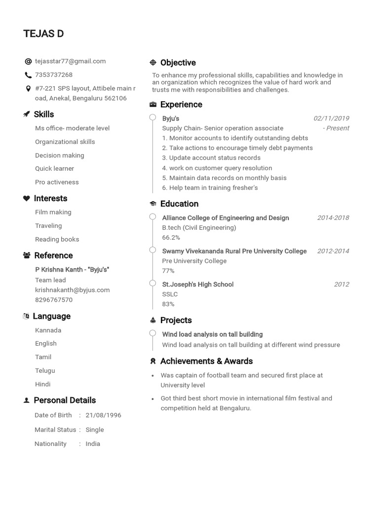 Tejas Resume | PDF