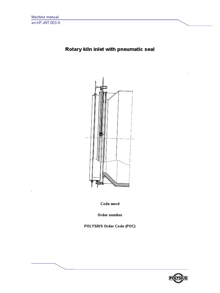 Rotary Kiln Inlet With Pneumatic Seal | PDF | Bearing (Mechanical) | Valve