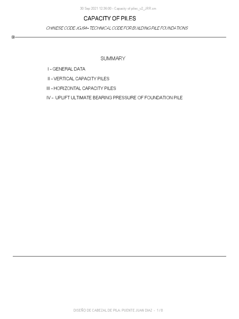 PILE CAPACITY CALCULATION | PDF | Deep Foundation | Deformation ...