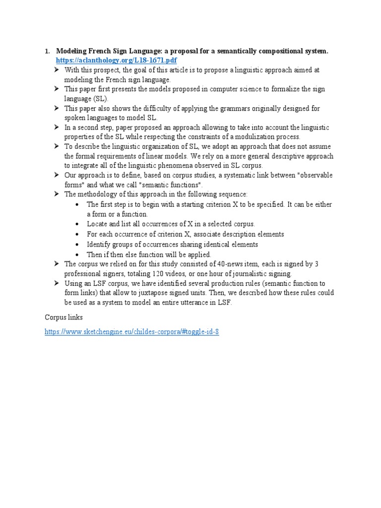 Modeling French Sign Language | PDF | Computers | Technology & Engineering