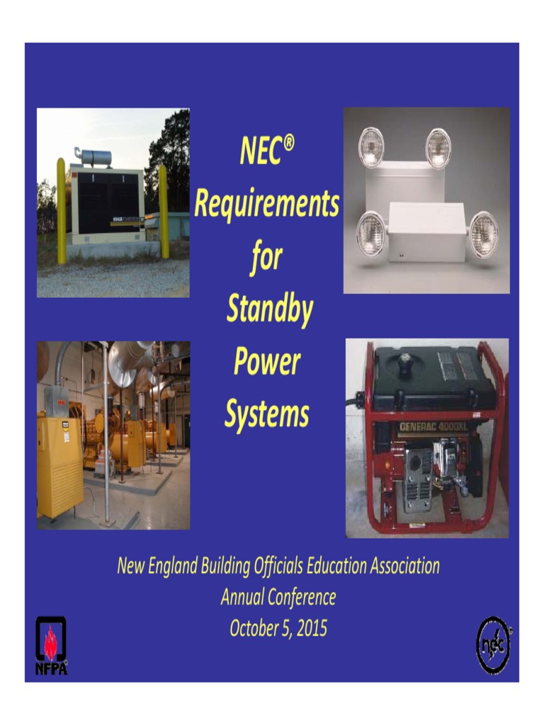 NEC Requirements For Standy Power Systems | PDF | Electrical Wiring ...