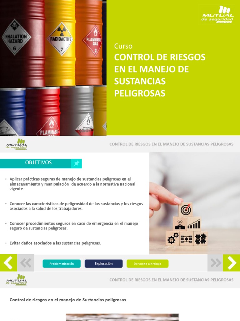 Control de Riesgos en El Manejo de Sustancias Peligrosas | PDF | Química | Ciencias fisicas