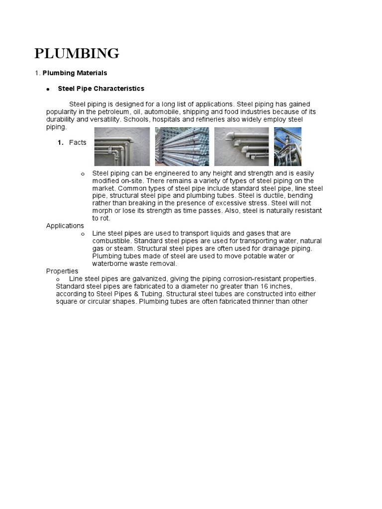 Plumbing Module | PDF | Plumbing | Pipe (Fluid Conveyance)