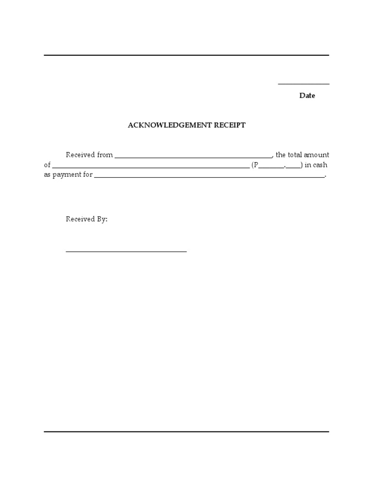 Acknowledgement Receipt | PDF | Finance & Money Management