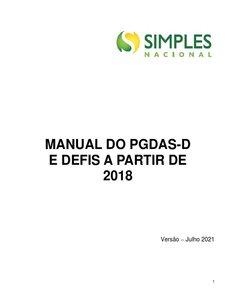 Manual Do Pgdas - 2021 | PDF | Impostos | Receita