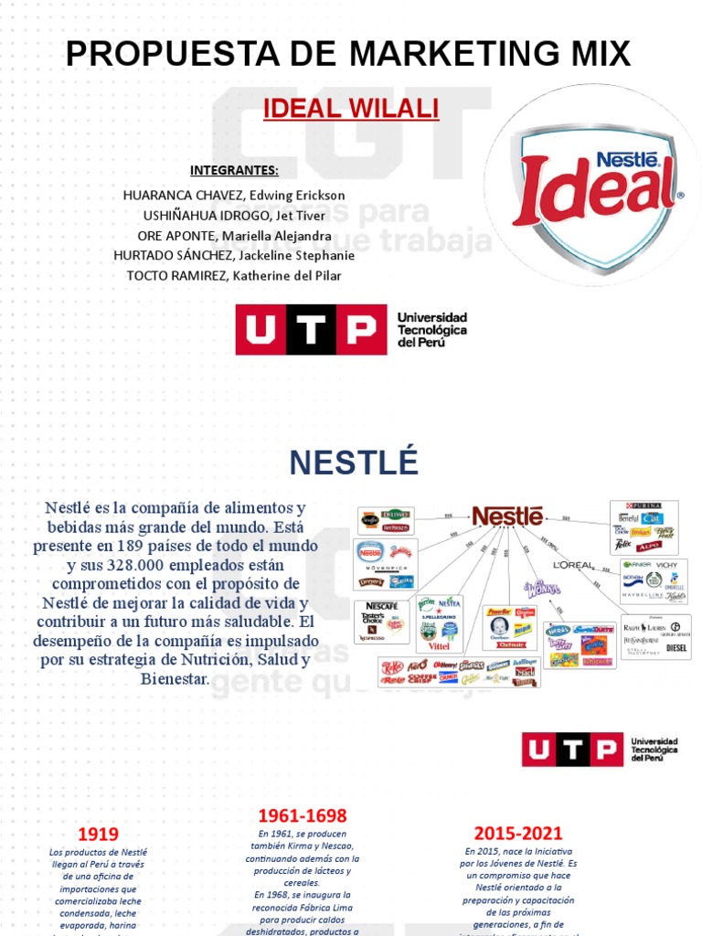 Marketing MIX - Nestle | PDF | Hacerse un nido | Marketing