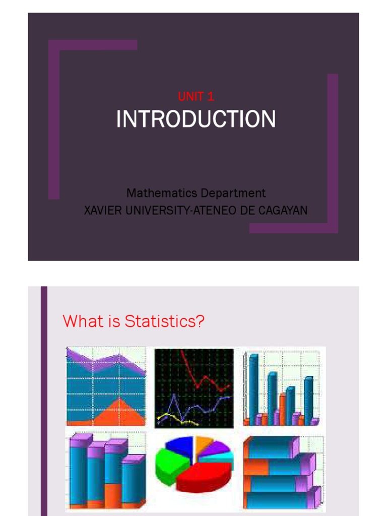 Unit 1: Mathematics Department Xavier University-Ateneo de Cagayan ...
