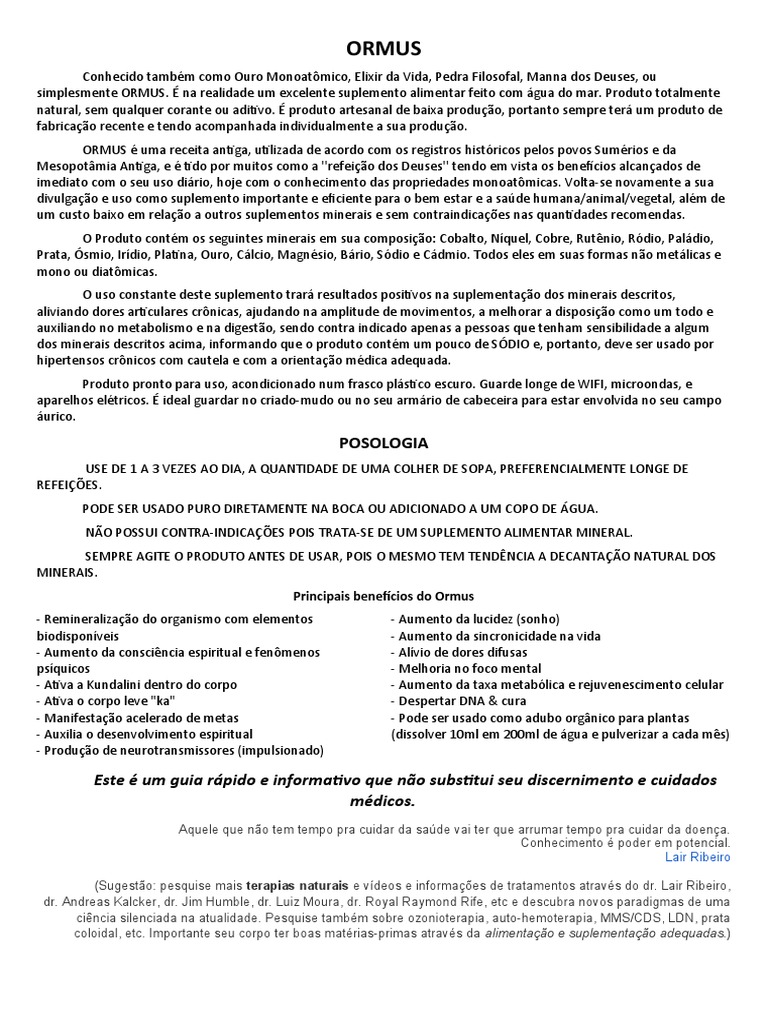 ORMUS | PDF | Minerais | Substancias químicas