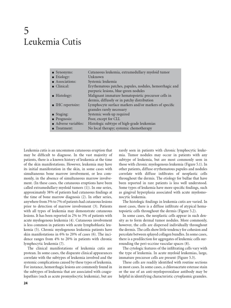 Leukemia Cutis | PDF | Leukemia | Bone Marrow