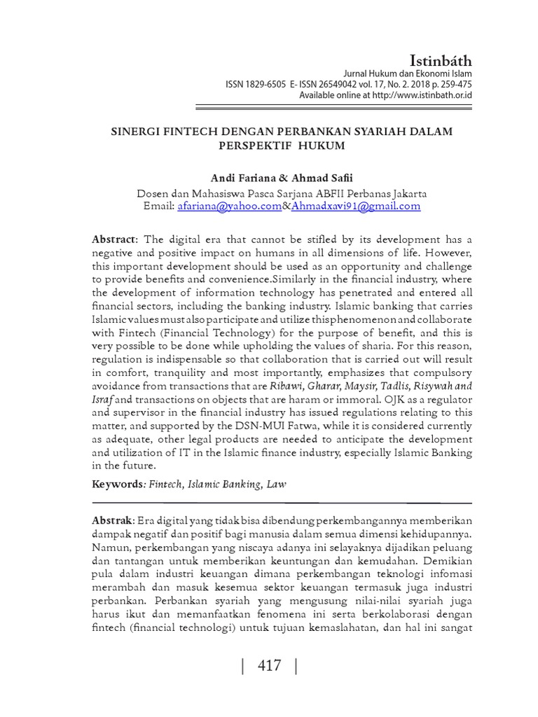 Fintech & Islamic Banking Synergy | PDF | Islamic Banking And Finance | Sharia