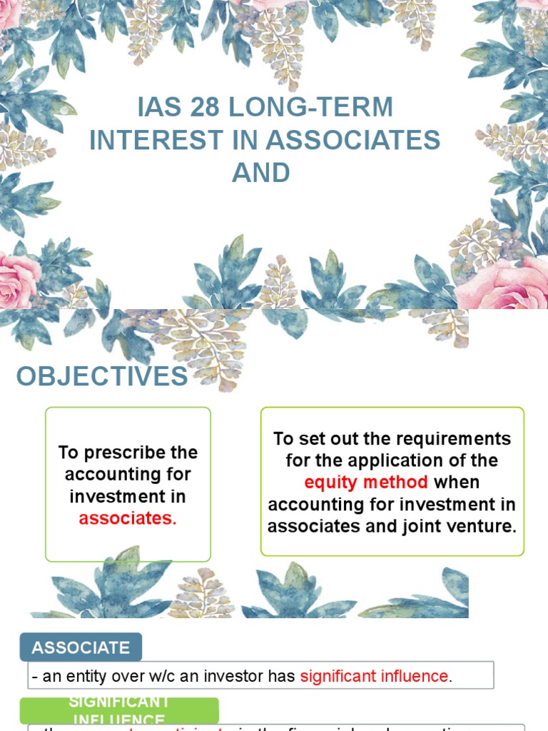 Ias 28 Long-Term Interest in Associates AND | PDF