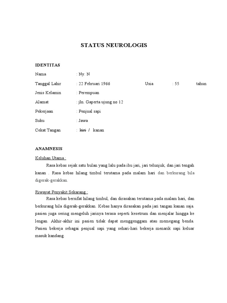Status Neurologis | PDF