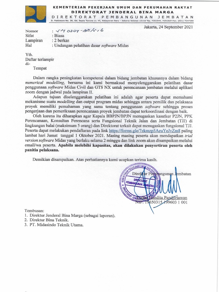 Undangan Pelatihan Dasar Software Midas | PDF Undangan Pelatihan Dasar Software Midas | PDF