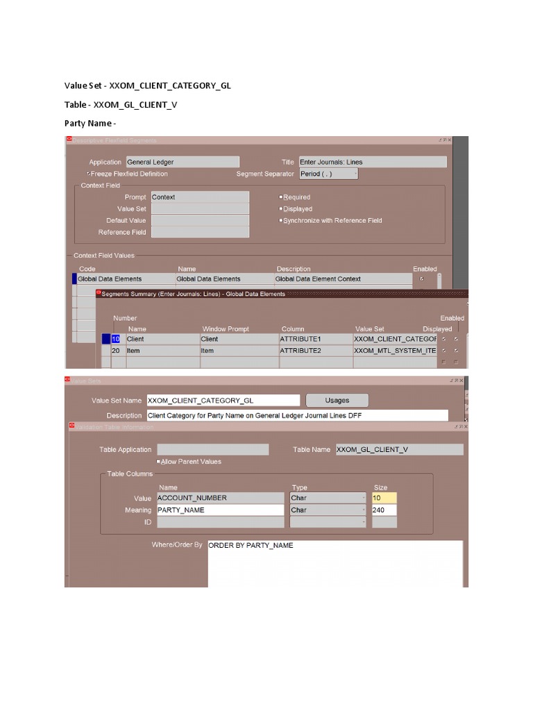 GL Journal Line DFF Values | PDF