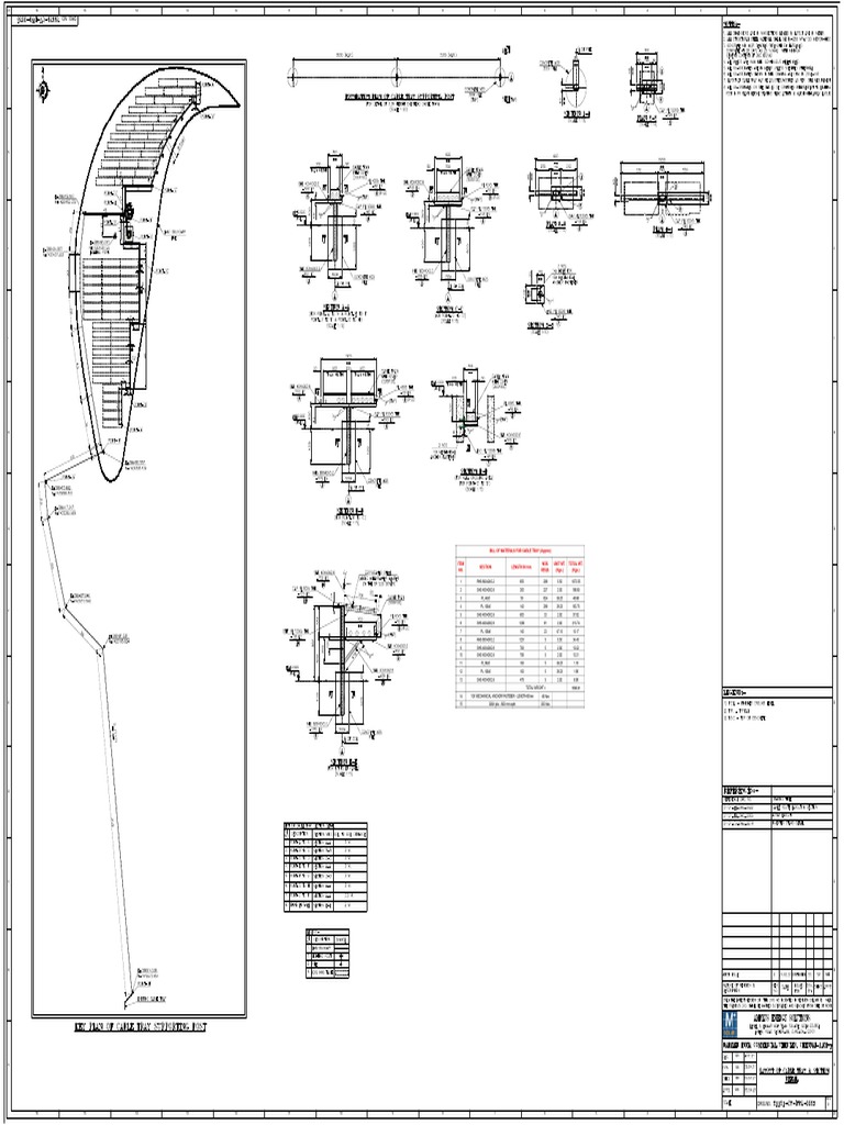21121-Cv-dwg-0025 - Detail of Cable Tray Supporting Post | PDF