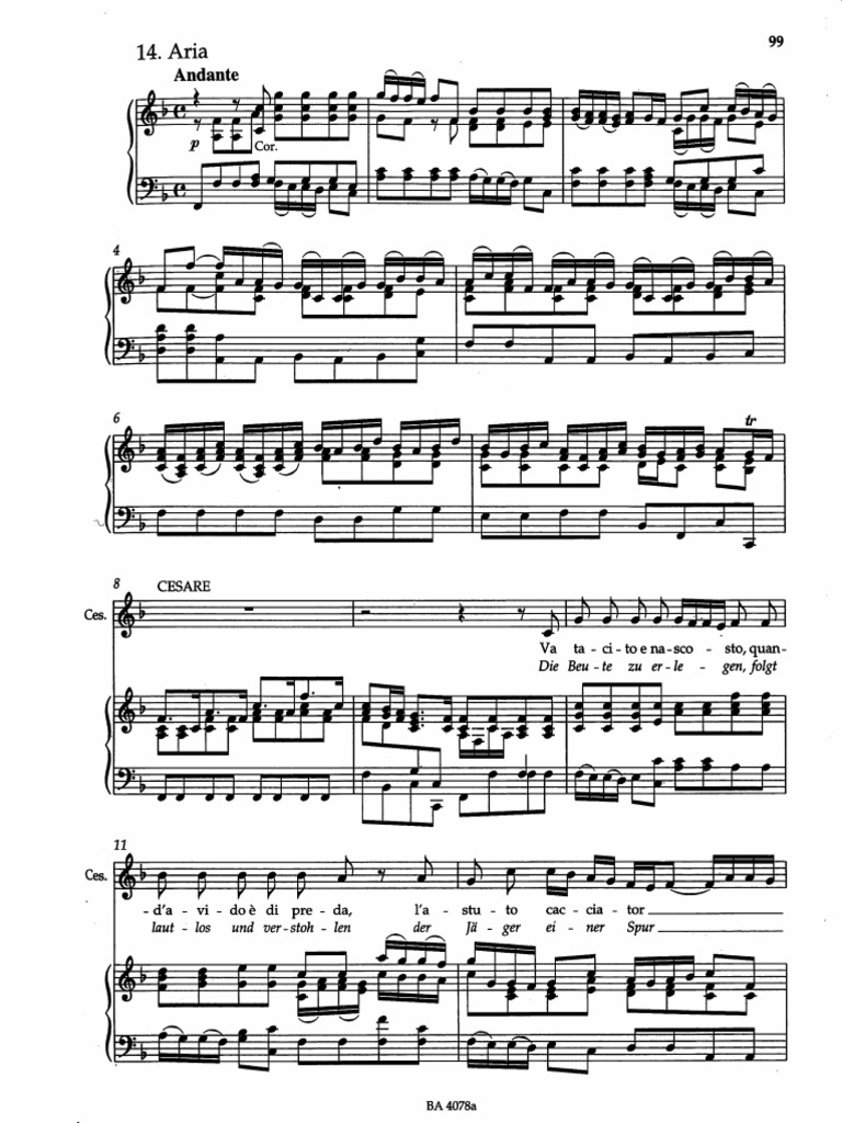 Va Tacito - Giulio Cesare - Handel | PDF