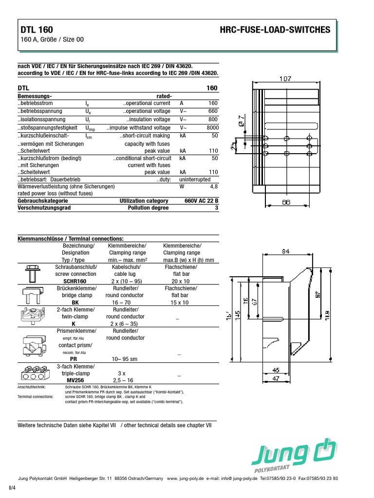 Jung HRC Fuse Load Switches | PDF