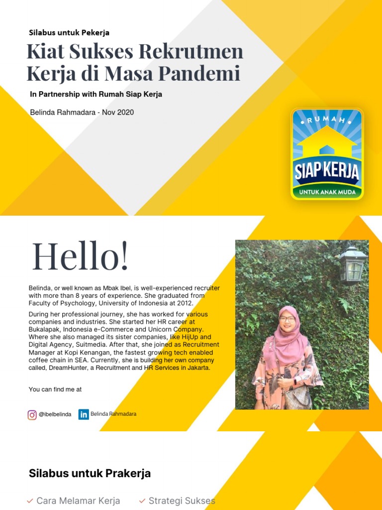 Silabus Bedah CV Dan Simulasi Interview | PDF