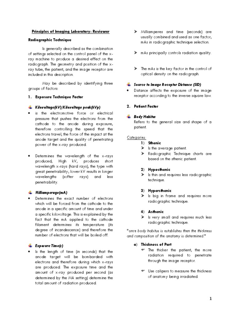 Principles of Radiographic Technique: A Comprehensive Review of the ...