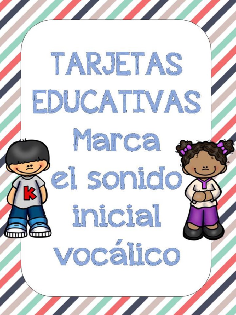 Tarjetas Eductivas Marca El Sonido Inicial Voclico | PDF