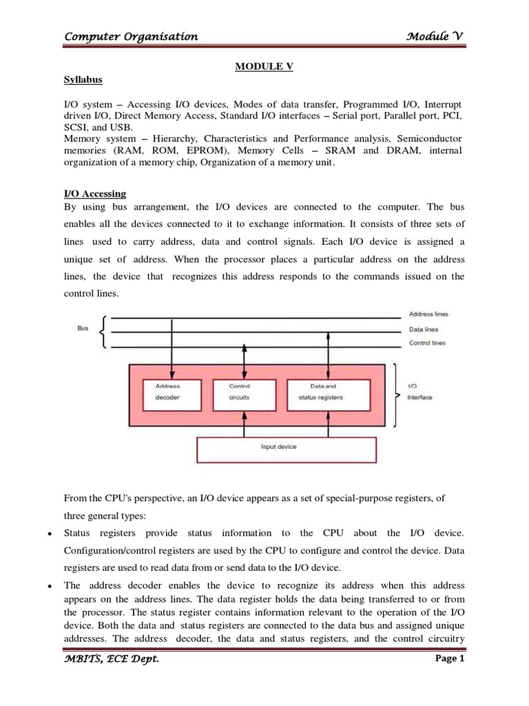 Co Module V 2020 | PDF | Random Access Memory | Computer Data Storage