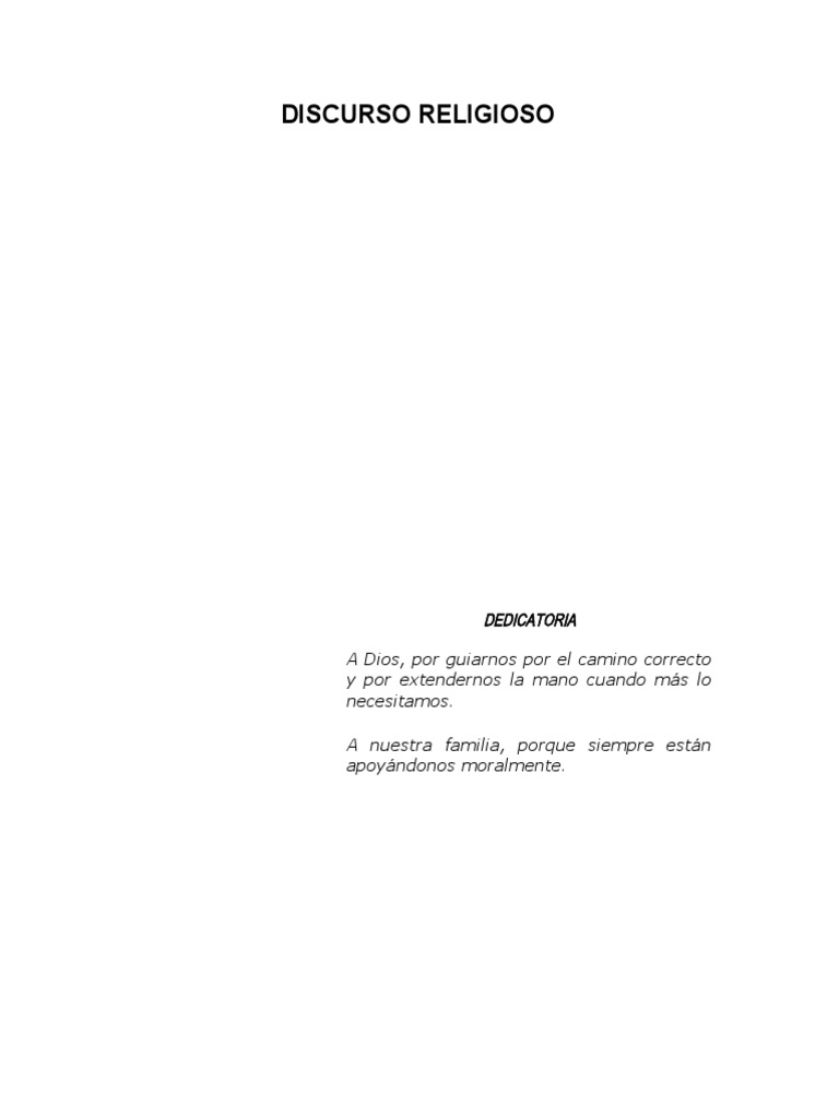 Función del Discurso Religioso | PDF | Oración | Comunicación