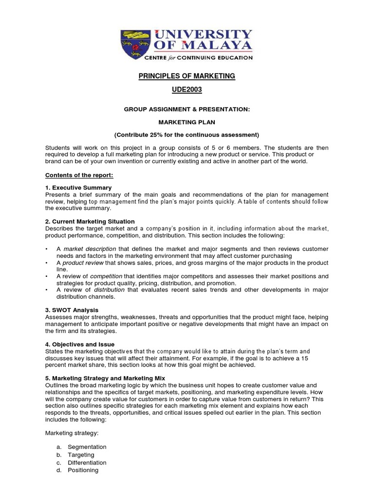 Assignment MKTG Plan Evaluation Form | PDF | Marketing | Business