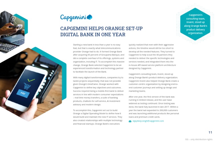 Isg DCSB 19 Capgemini Orange | PDF | Banks | Business