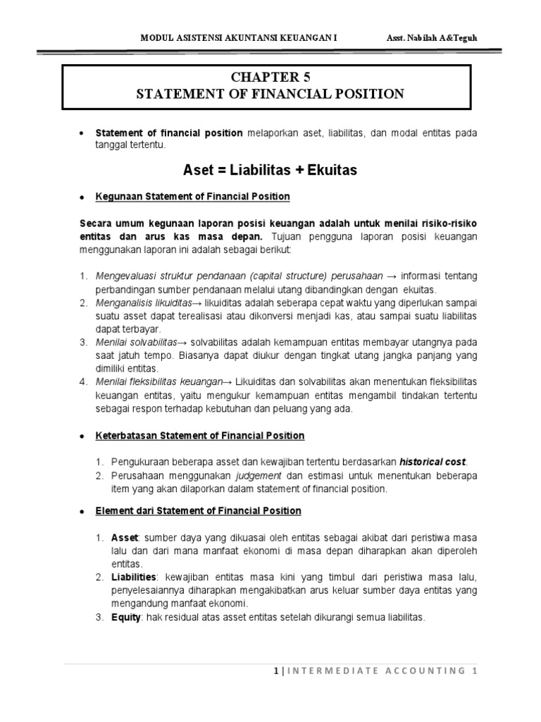 Chapter 5 - Sofp | PDF