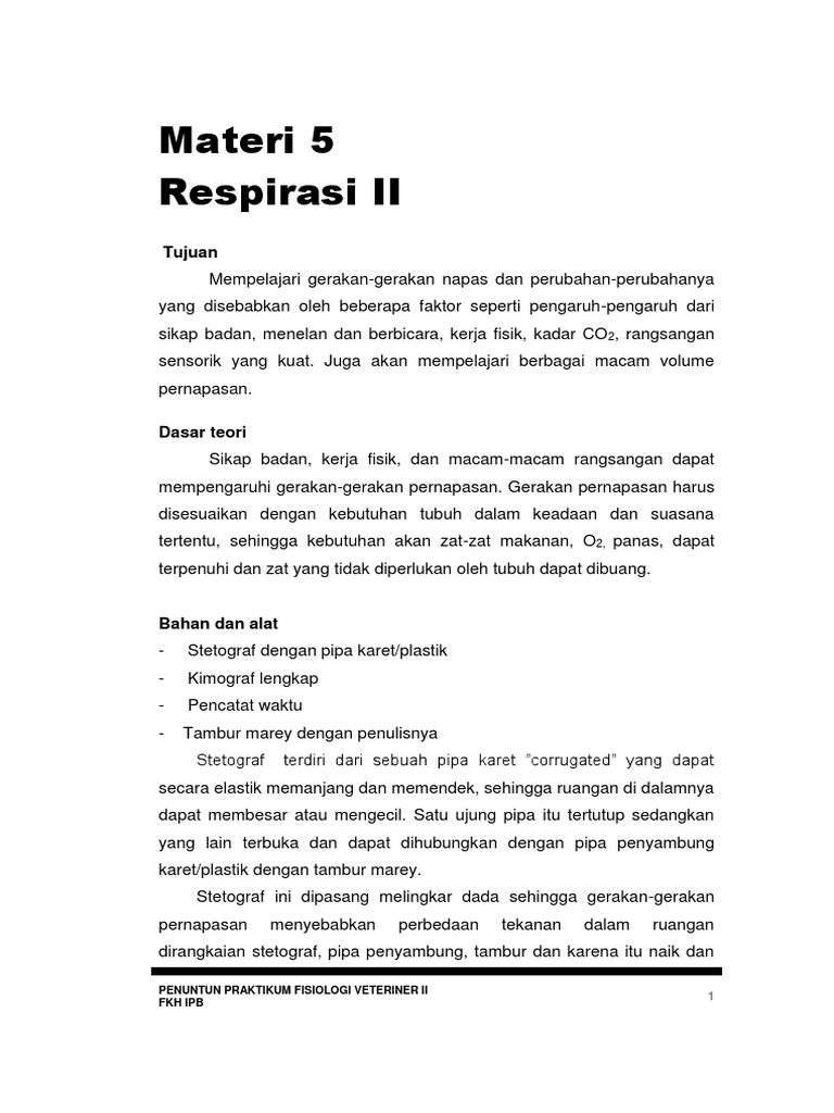 Respirasi 2 | PDF