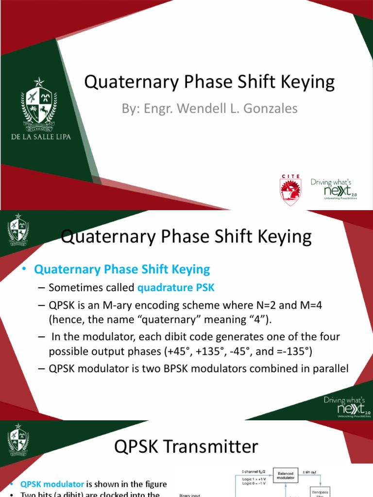 Quaternary Phase Shift Keying | PDF | Modulation | Detector (Radio)