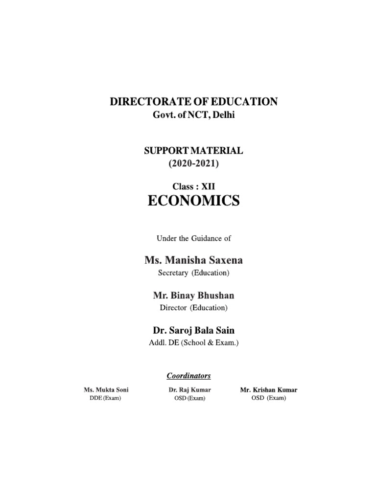 Economics Support Material | PDF | Information | Knowledge