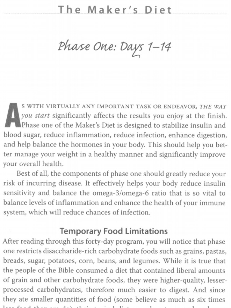Maker's Diet | PDF