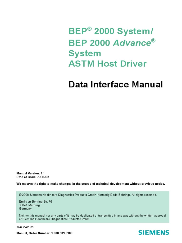 BEP2000 ASTM Data Interface 1 - 1 | PDF | Computing | Telecommunications