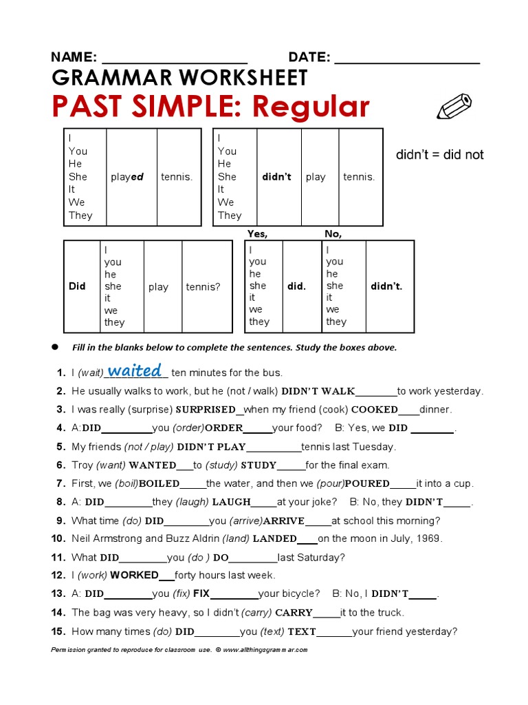 Simple Past R | PDF
