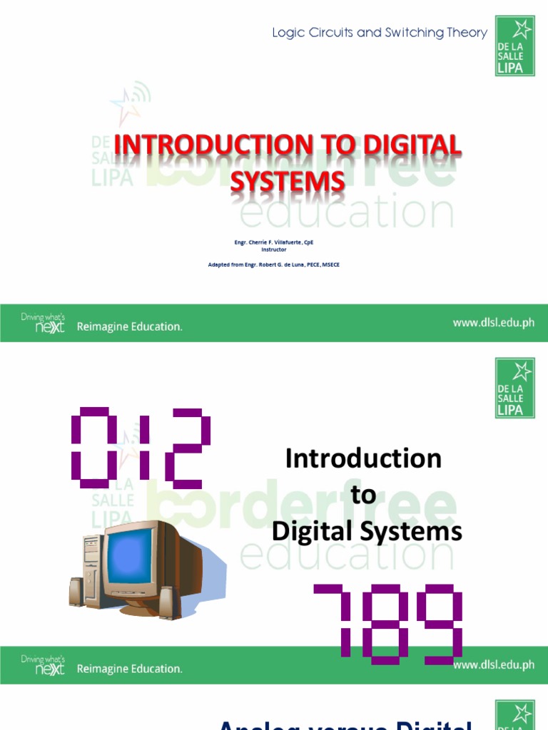 Introduction To Digital Systems - Cite - 1 | PDF | Analogue Electronics ...