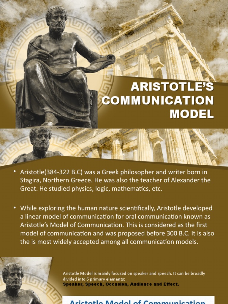 Aristotle'S Communication Model | PDF | Communication | Aristotle