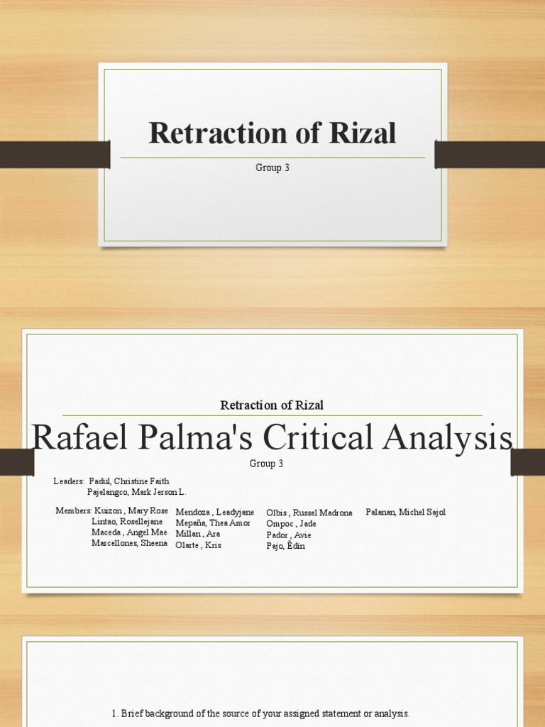 Rafael Palma's Analysis of Rizal's Retraction | PDF | Philippines