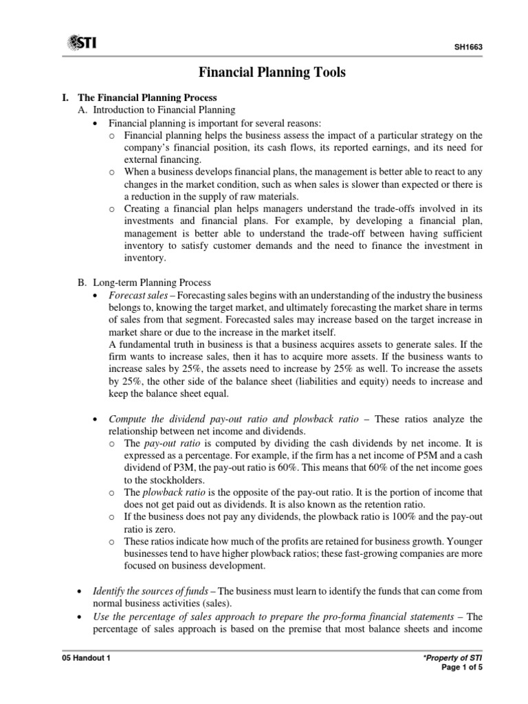 Financial Planning Tools | PDF | Budget | Dividend